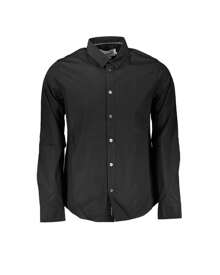 Calvin Klein Lim Fit Poplin Hirt Long Leeve Men Black Shirts | SHEIN USA