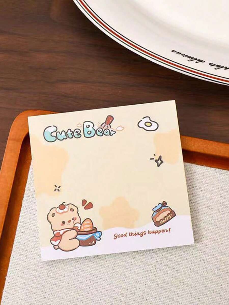 Sanrio 1pc Cute Bear Notepad Cartoon Yellow Bear Can Tear Notepad Message Book Student Memo Book ...