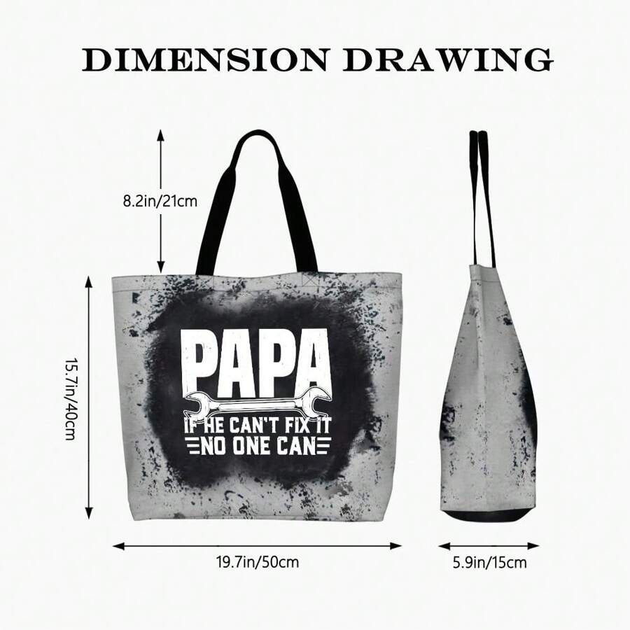 Fathers Day Papa If He Can't Fix It No One Can Travelling Bag ...