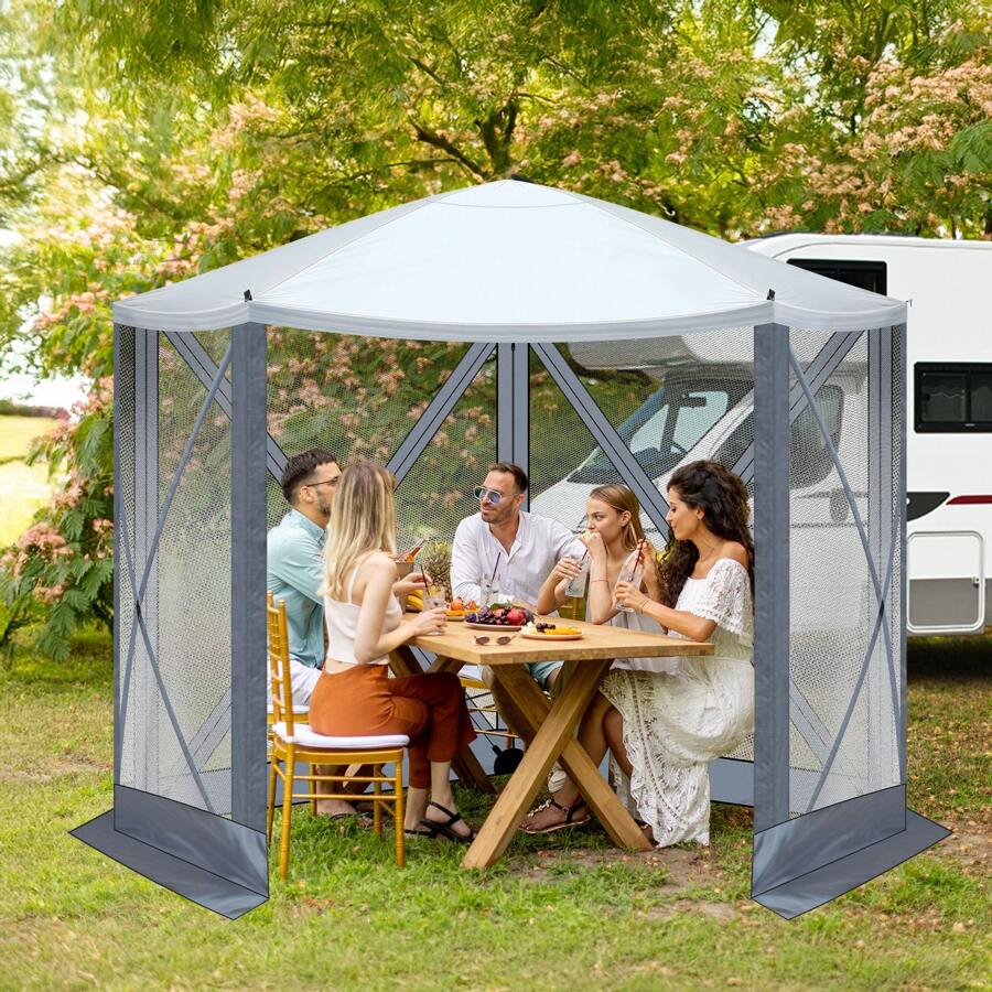 Toldo plegable para camping y exterior de 10' x 10', refugios y carpas ...