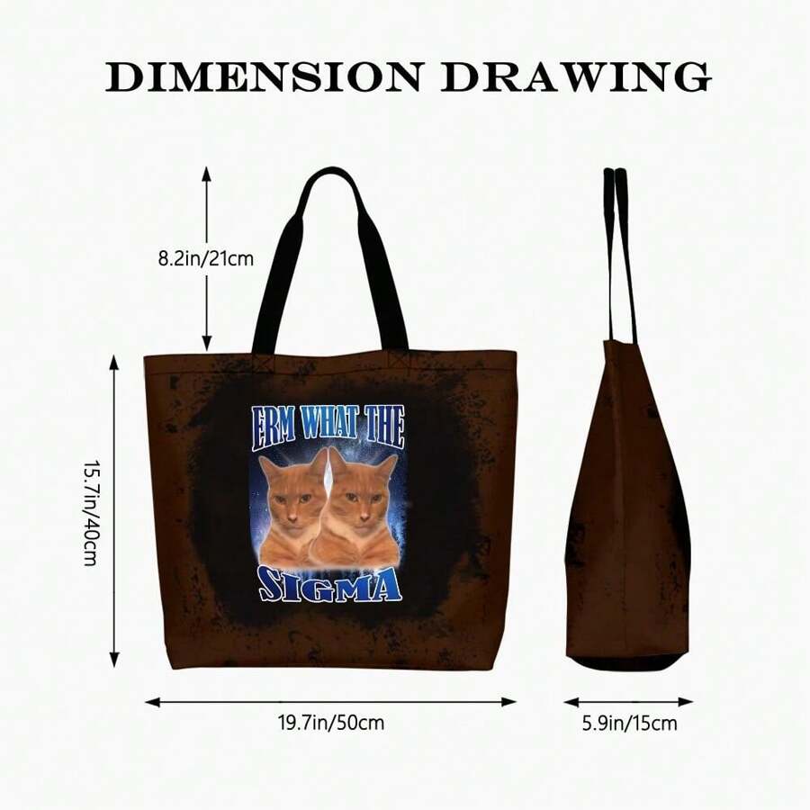 Erm What The Sigma Ironic Mewing Meme Cat Travelling Bag - Embrace The ...