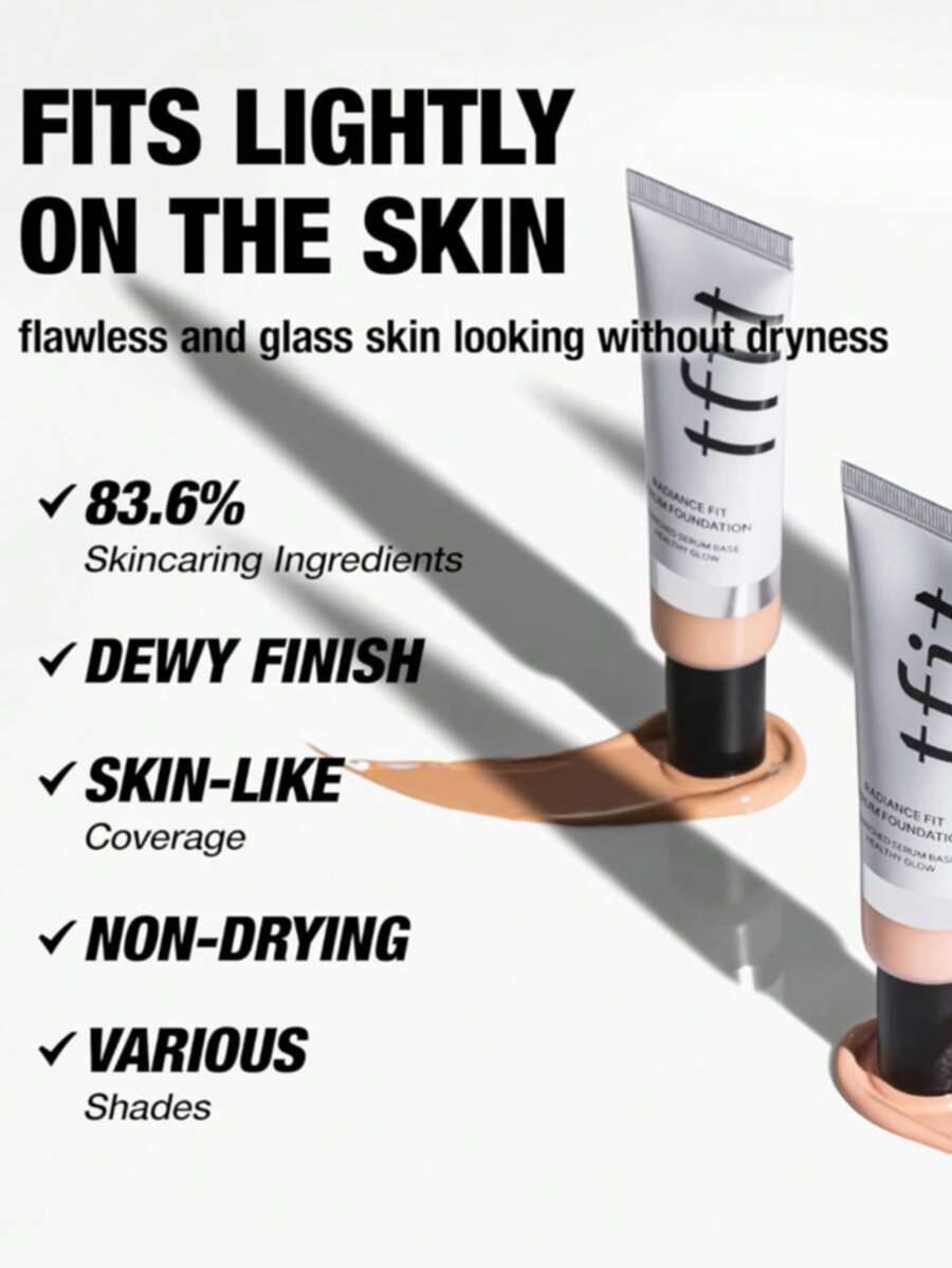 TFIT Radiance Fit Serum Foundation 30g, Flawless Coverage, Dewy Finish ...