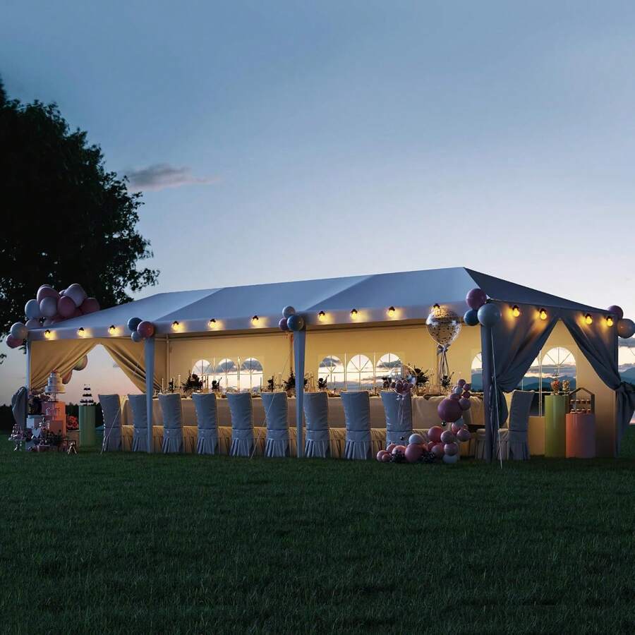 Party Tent 10'x30' Outdoor Wedding Canopy Tents With Removable ...