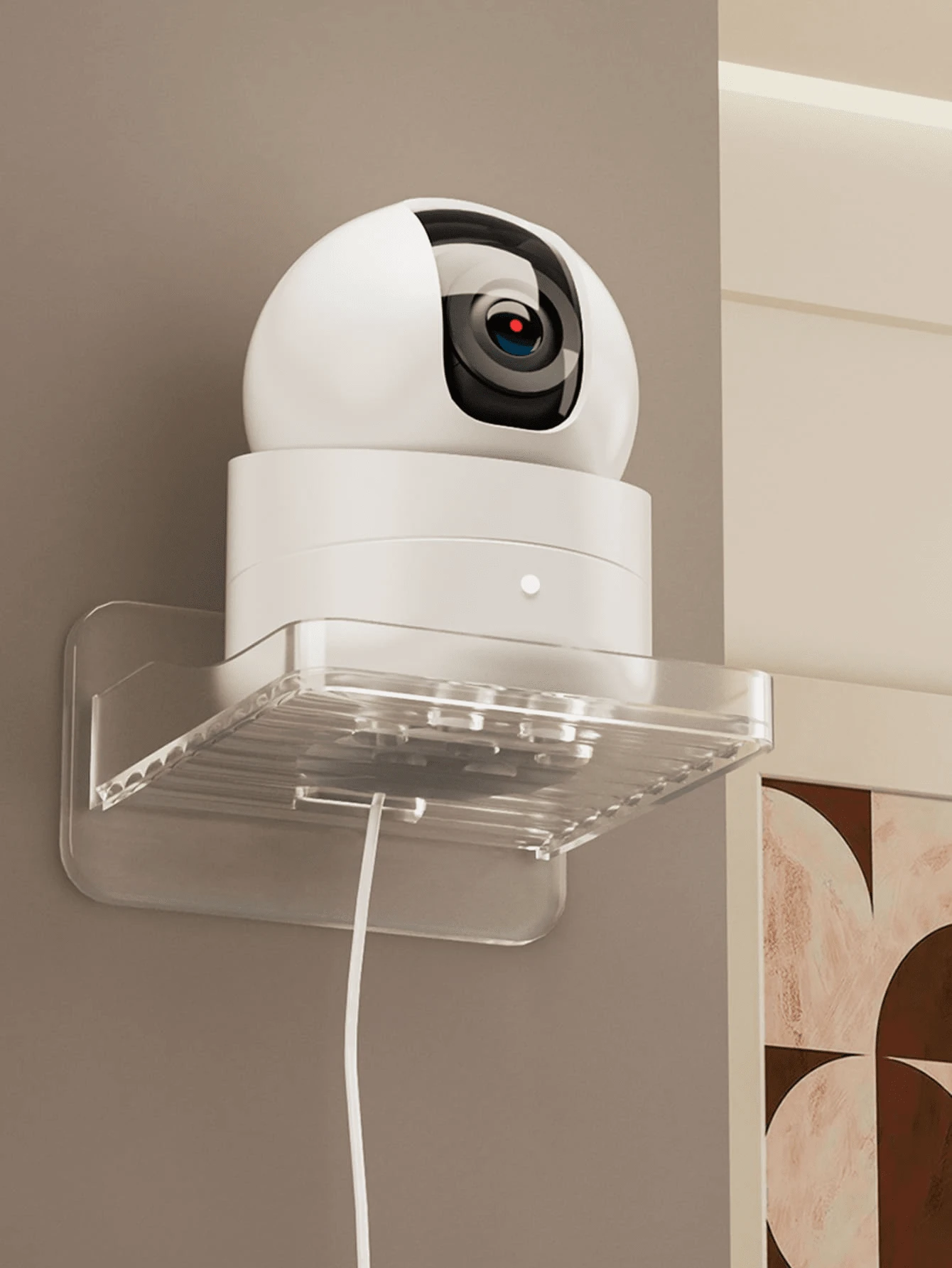 1 Set Wall Mount Camera Stand, Hole-Free Bracket For Home Surveillance ...