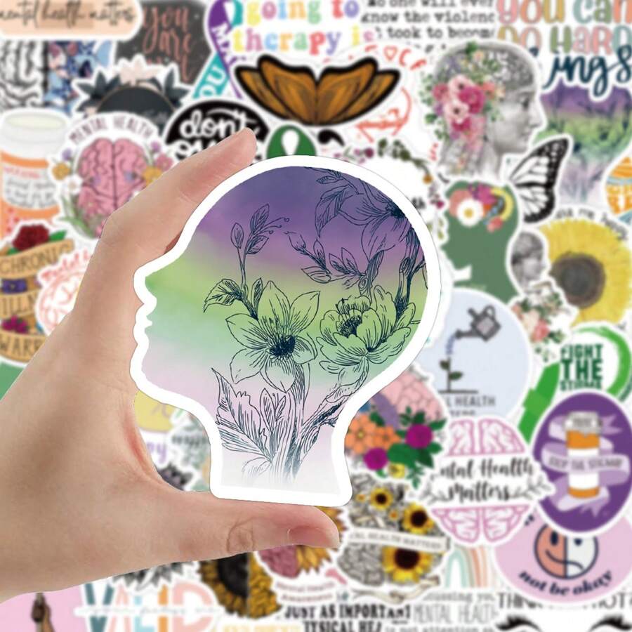 50PCS Health Awareness Stickers Vinyl Aesthetics Stickers Scrapbooking ...