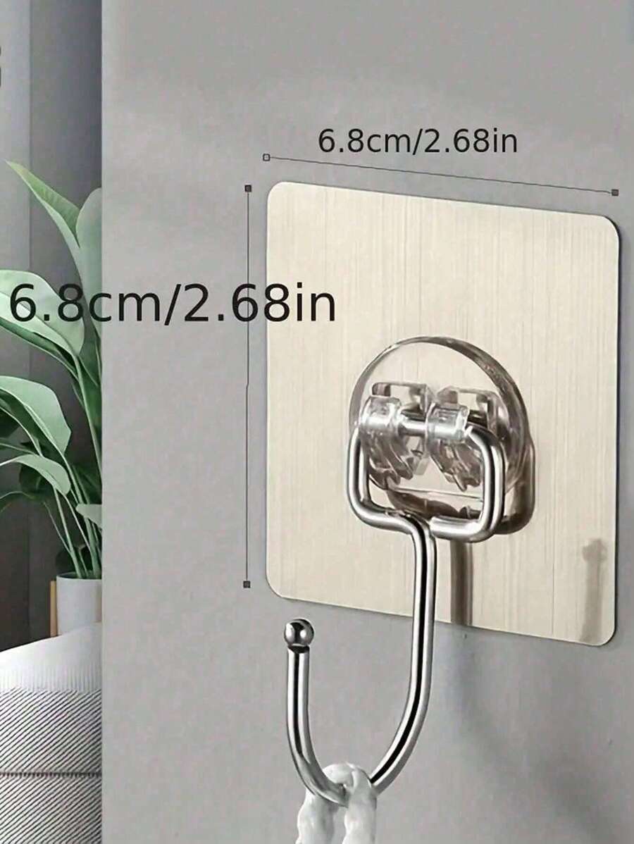 Adhesive Damage-Free Hooks, Holds Up To 33 Lbs Max, Wall Mounted Damage ...