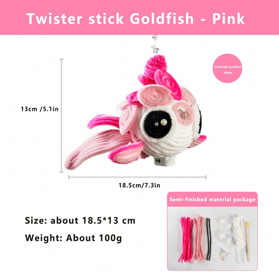 Chenille Stems DIY Craft Kit, Colorful Goldfish Making Craft Project ...