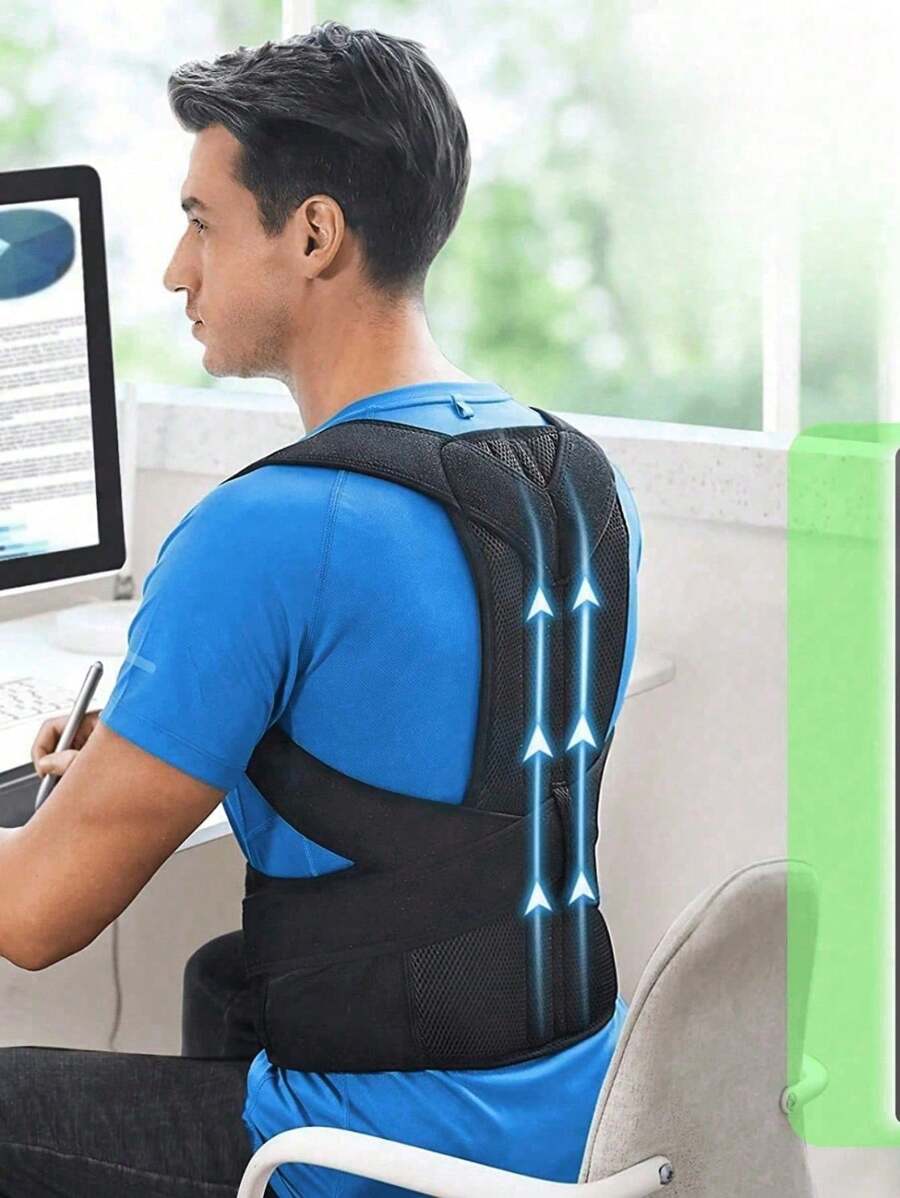1pc,Adjustable Back Posture Corrector With Breathable Shoulder And ...