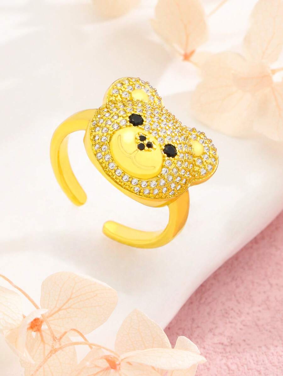 1 Piece Fashion Micro Inlaid Zirconia Twisted Irregular Ring With Unique Design For Women Ring ...