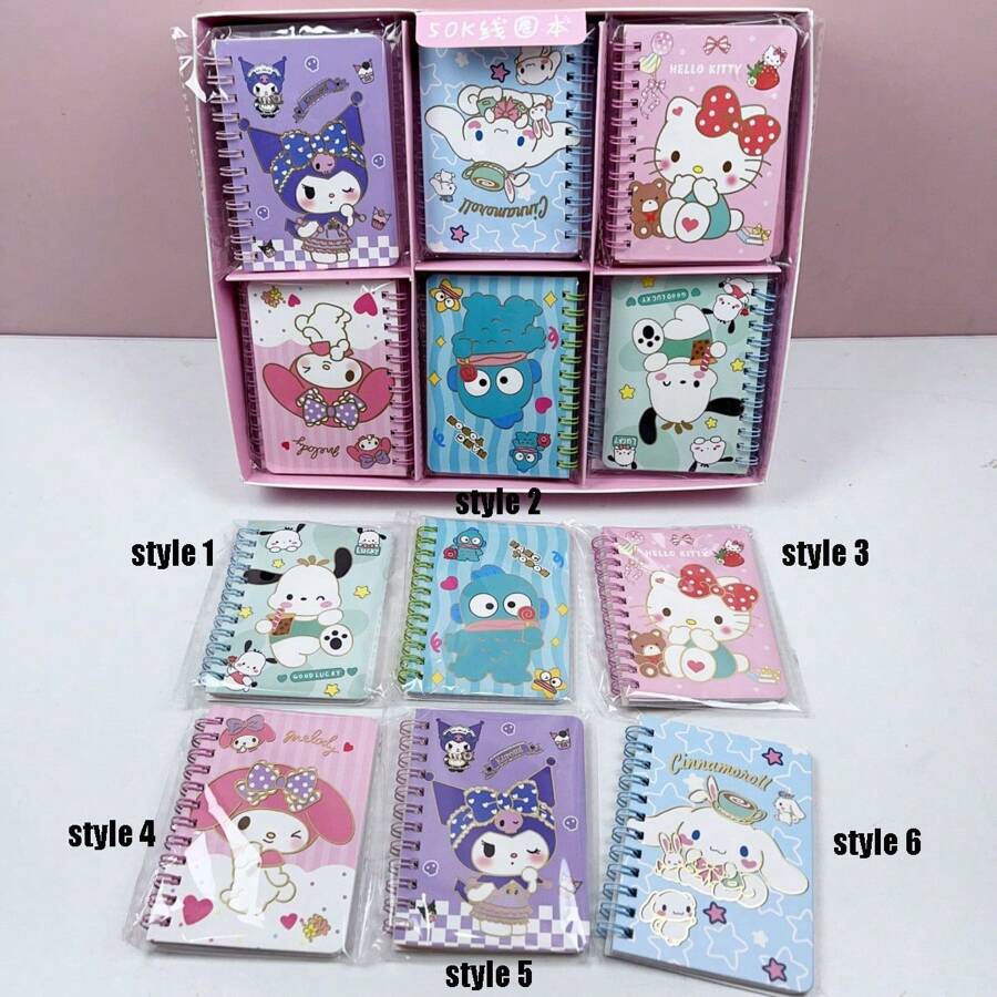 Sanrio Ensemble Sanrio 6 pièces, cahier spiralé, design mignon de ...