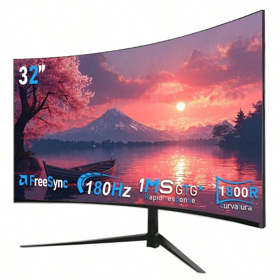 32-Inch Boundless Competition Screen 180HZ 1ms Ultra-Low Latency 1800R ...