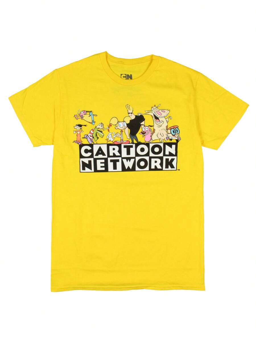Cartoon Network Mens' Throwback Logo With Characters Graphic Print T ...