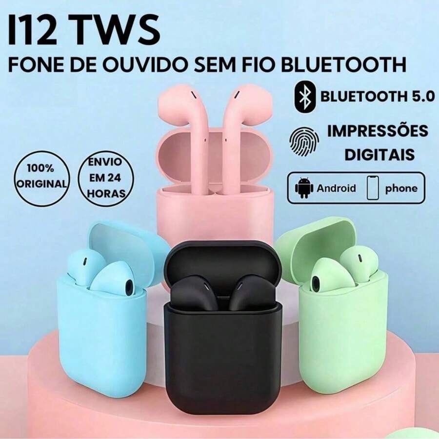 Colorful I12 TWS Wireless Bluetooth Headphones With Touch Control ...