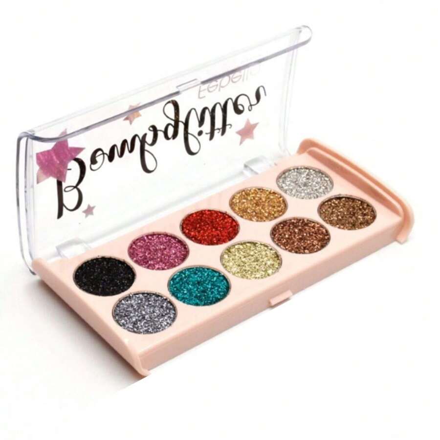 Bombglitter 10 Color Glitter Eyeshadow Palette Colorful Eye Makeup ...