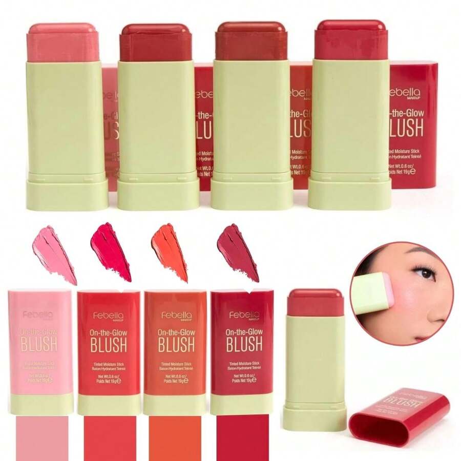 Blush Bastão Cremoso Stick Rosa Rosa Vermelho Pêssego On The Glow ...