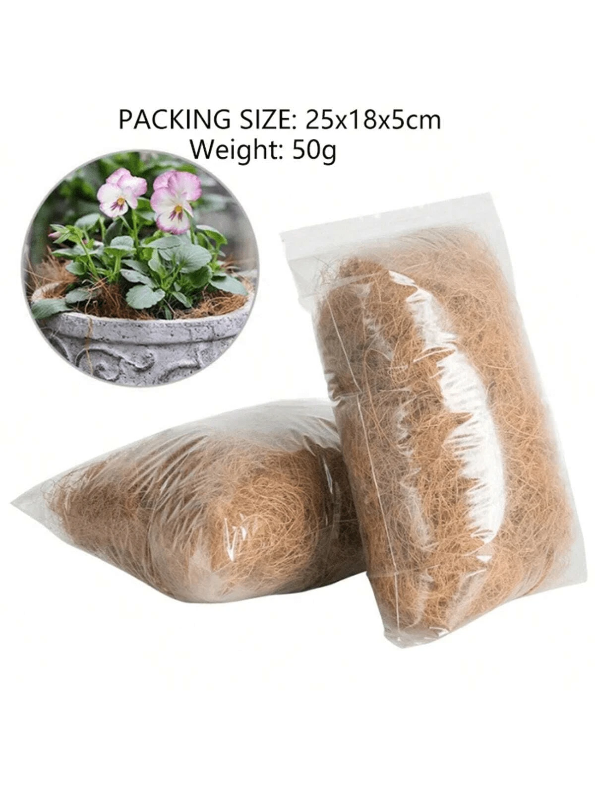 50g Coco Coir Coconut Husk Fiber Orchids Crafts Pet Bedding Insect ...