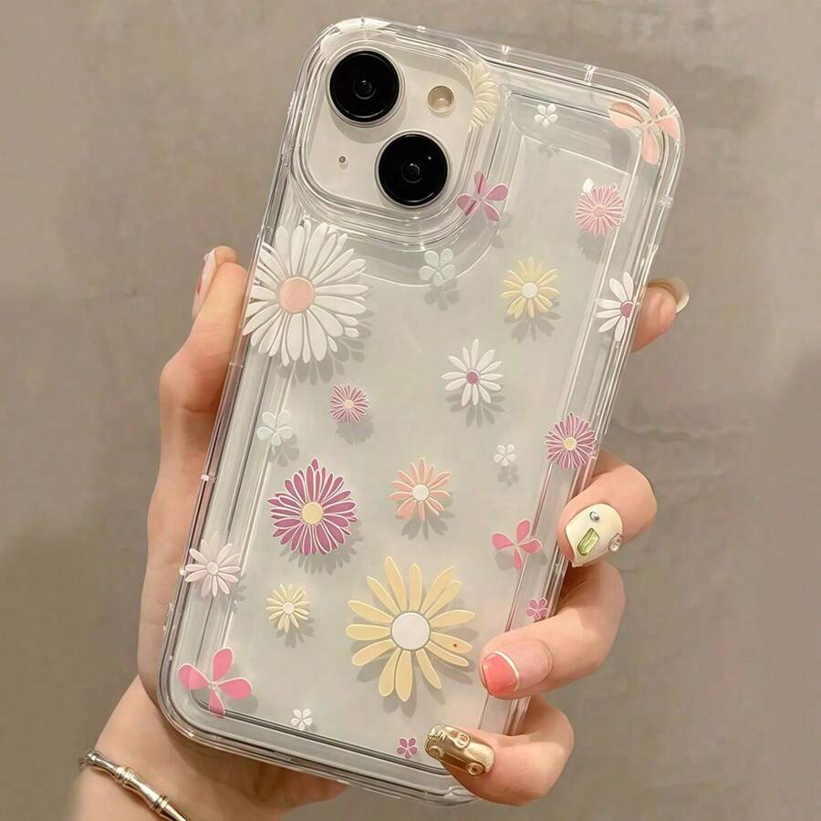 Spring Flower Colorful Floral Transparent Phone Case Compatible With ...