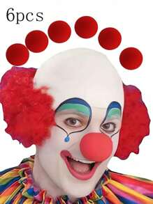 6pcs Clown Nose, Red Sponge Ball Magic Trick, Spherical Sponge Balls ...