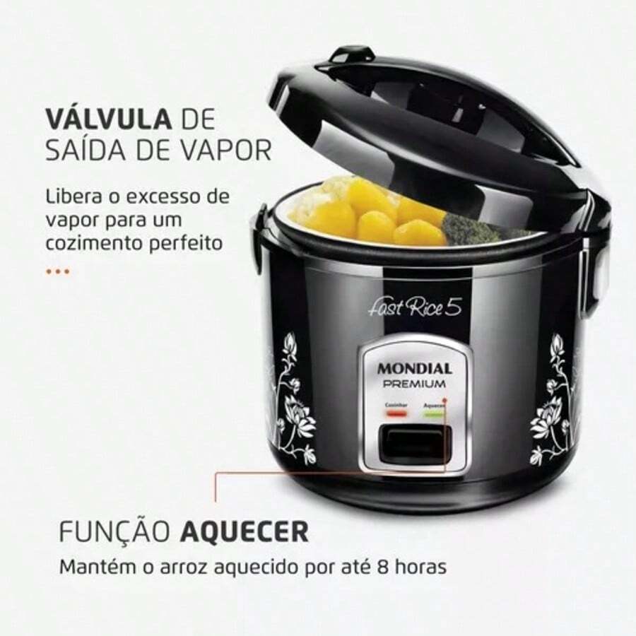 LOI BRASIL Mondial Npe-08-5x Fast Rice Electric Cooker 5 Cups 400w ...