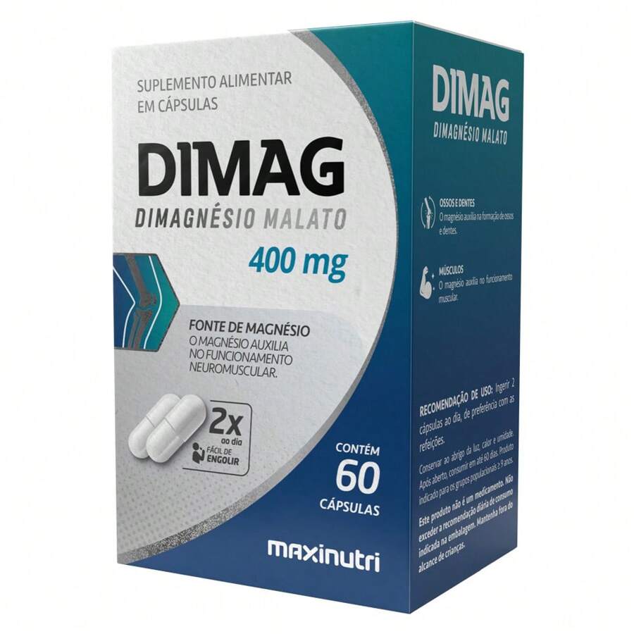 Dimag Dimalato de Magnesio 400mg 60 Capsulas Maxinutri | SHEIN Brasil