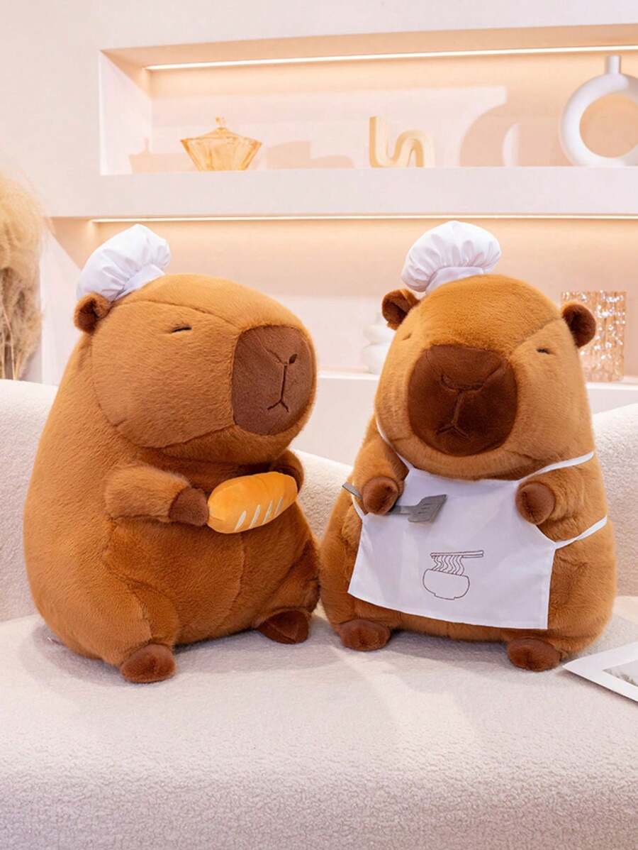30cm/11.8inch Chef Capybara Plush Toys Cute Capybara Stuffed Animals ...