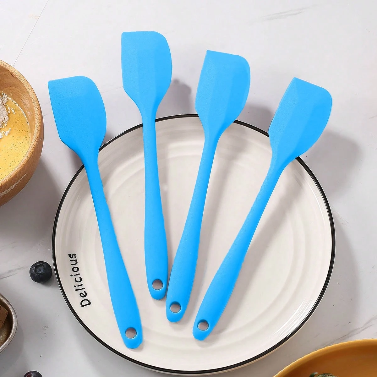 One - Piece Fully - Wrapped Silicone Spatula, Small - Sized Baking Tool ...