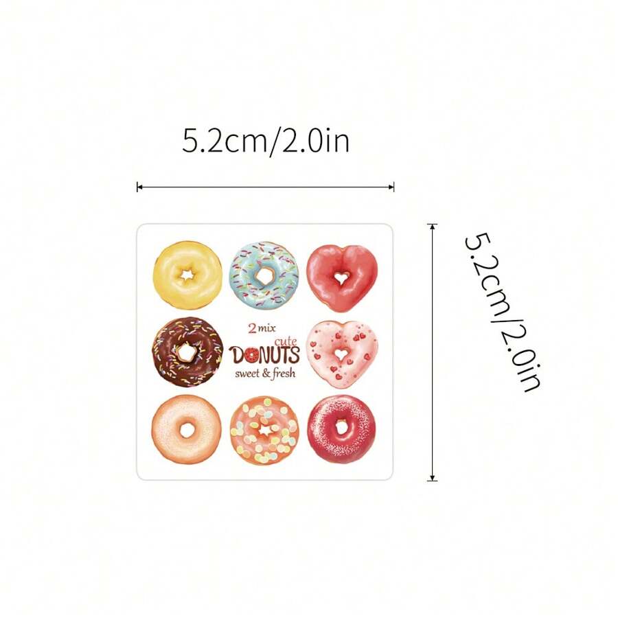 50PCS Cute Donuts Stickers Vinyl Aesthetics Stickers Scrapbooking ...