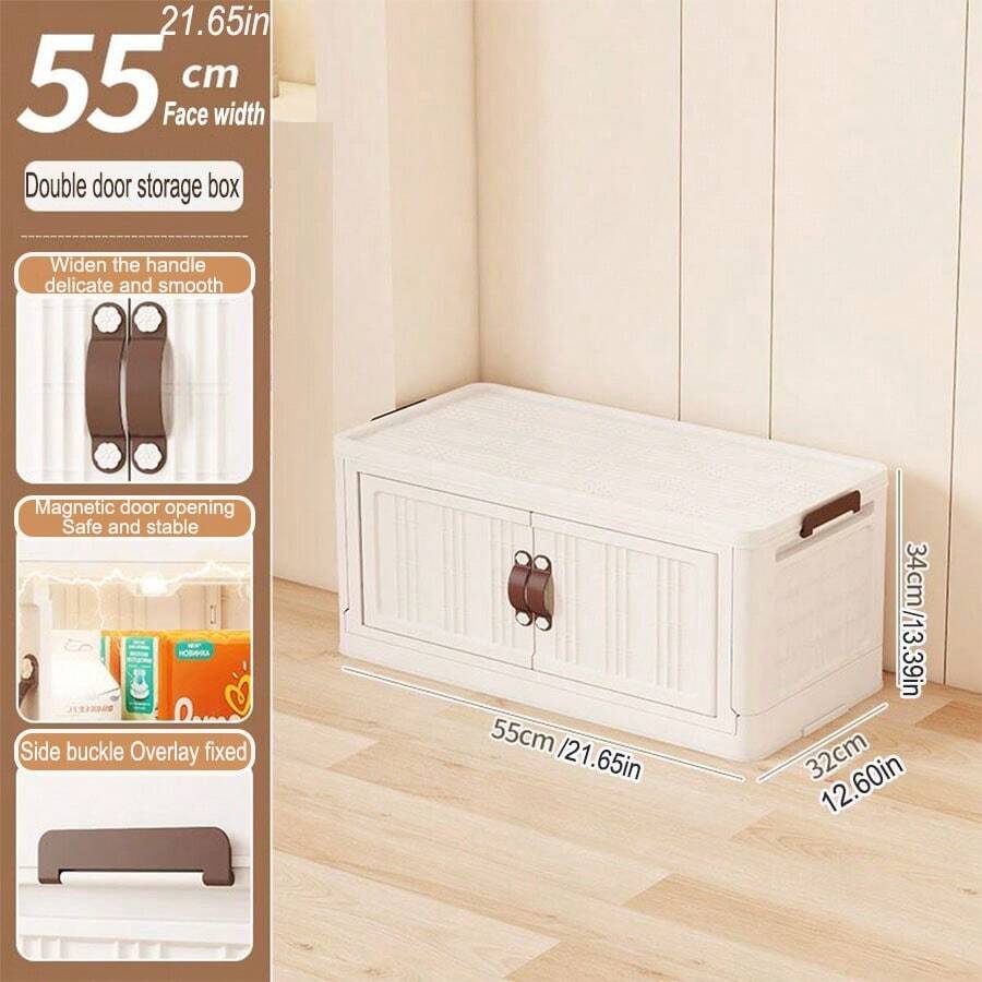 Foldable Multi-Layer Storage Box, Closet Organizer With Double Doors ...