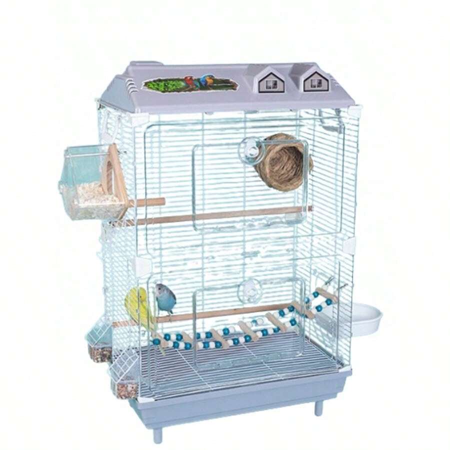 Transparent Bird Cage With Tiger Pattern, Large Aviary Cage For Parrot ...