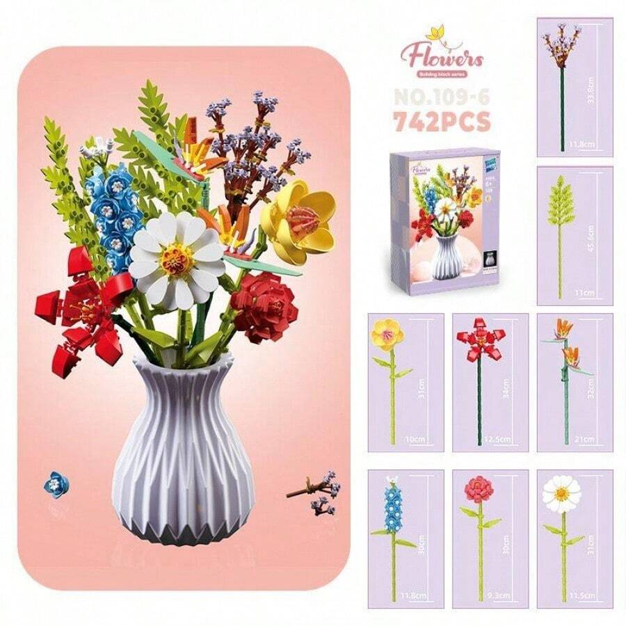 Building Blocks Flower Small Particles Assembling Building Blocks ...