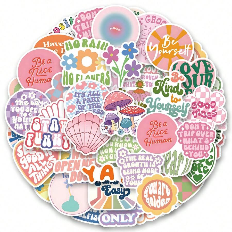 100PCS Cute Danish Stickers Vinyl Aesthetics Stickers Scrapbooking ...