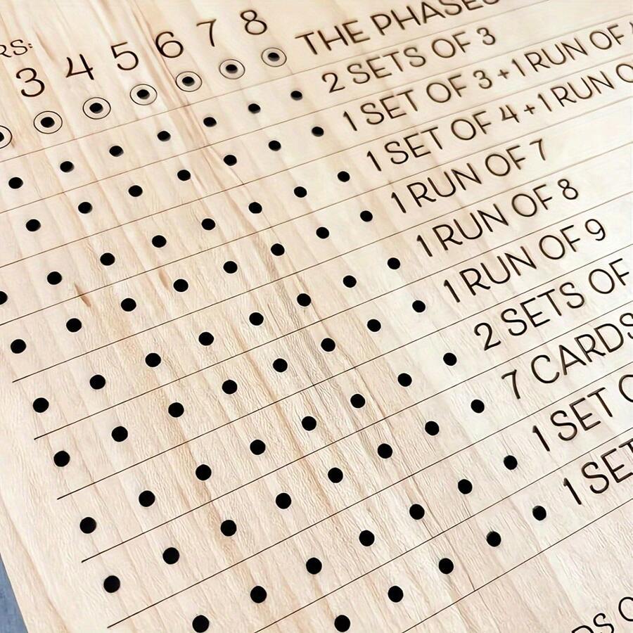 Phase 10 Score Board - 2025 New Wooden Phase Ten Scorecard And Round ...