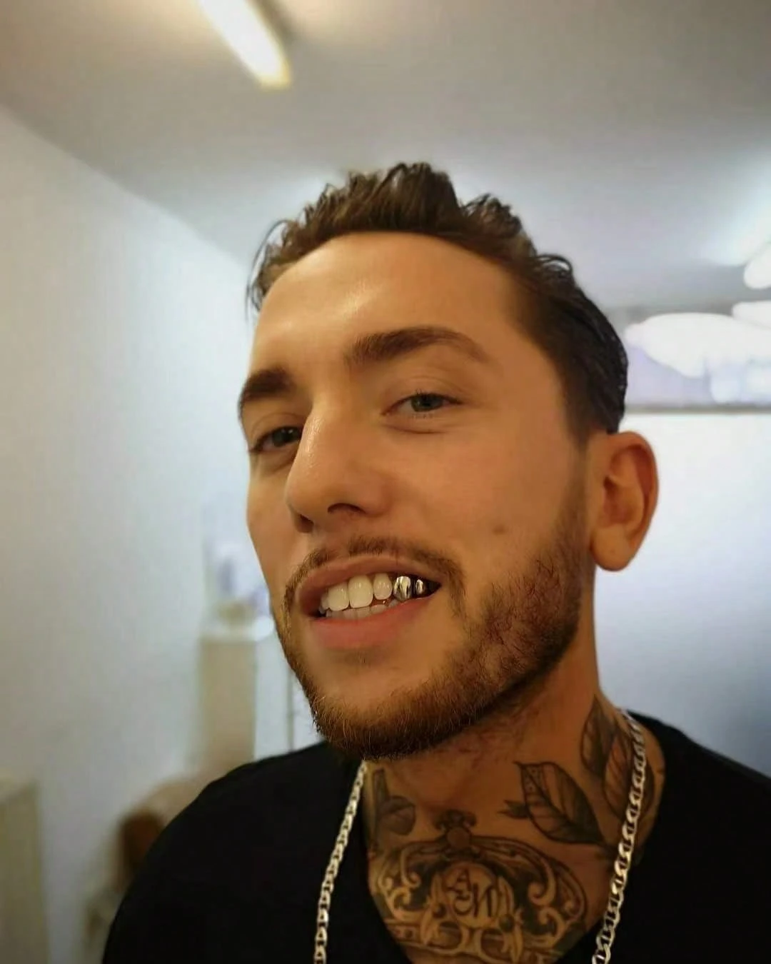 1pc Hip-Hop Gold-Plated Double Tooth Grills, Unisex Street Fashion ...