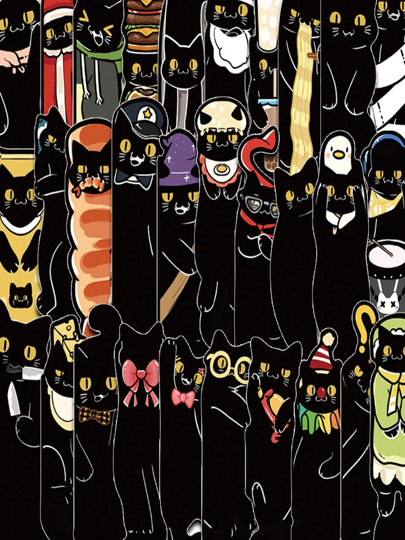 30PCS Cute And Cute Little Black Cat Bookmarks Funny And Creative ...