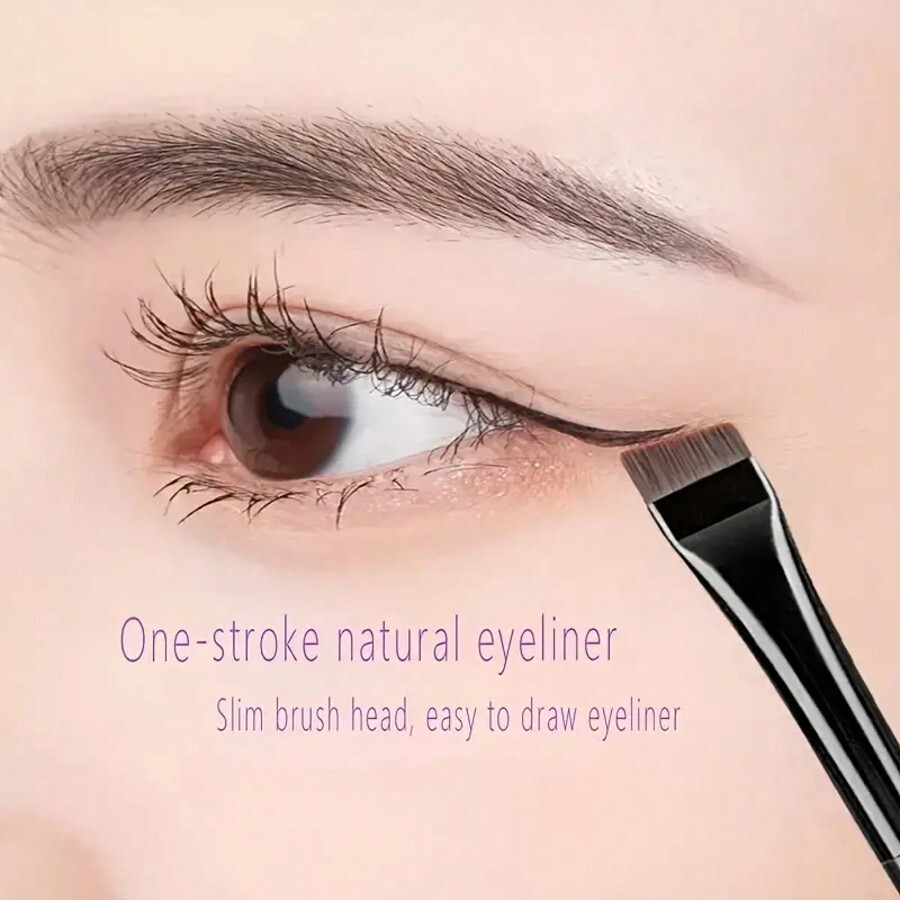 3 Piece Ultra-Thin Eyebrow Brush Combination - Precise Angle Eyeliner ...