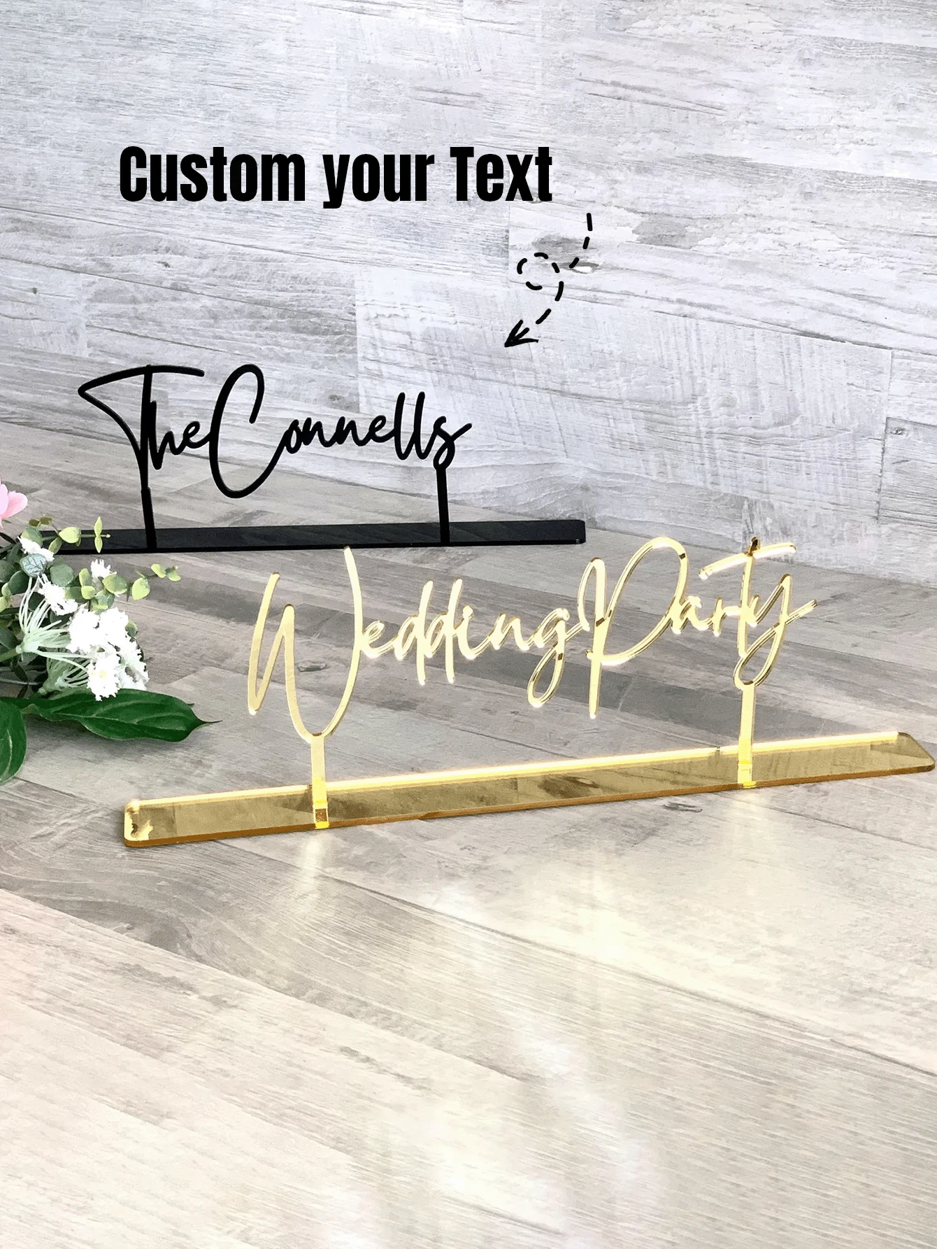 Personalized Tabletop Sign Custom Wedding Sign Sweetheart Table Decor ...