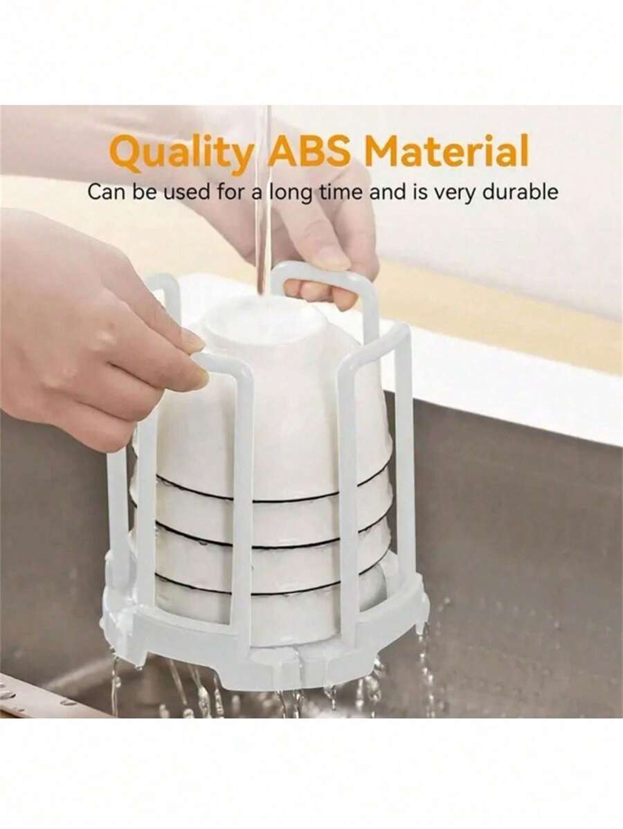 Expandable Kitchen Storage Organizer Rack With Drainage - Plastic Dish ...