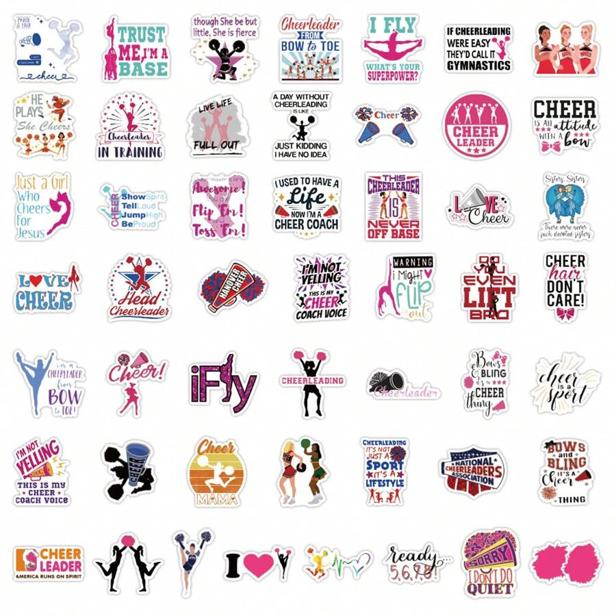 50PCS Dance Cheerleading Stickers Vinyl Aesthetics Stickers ...