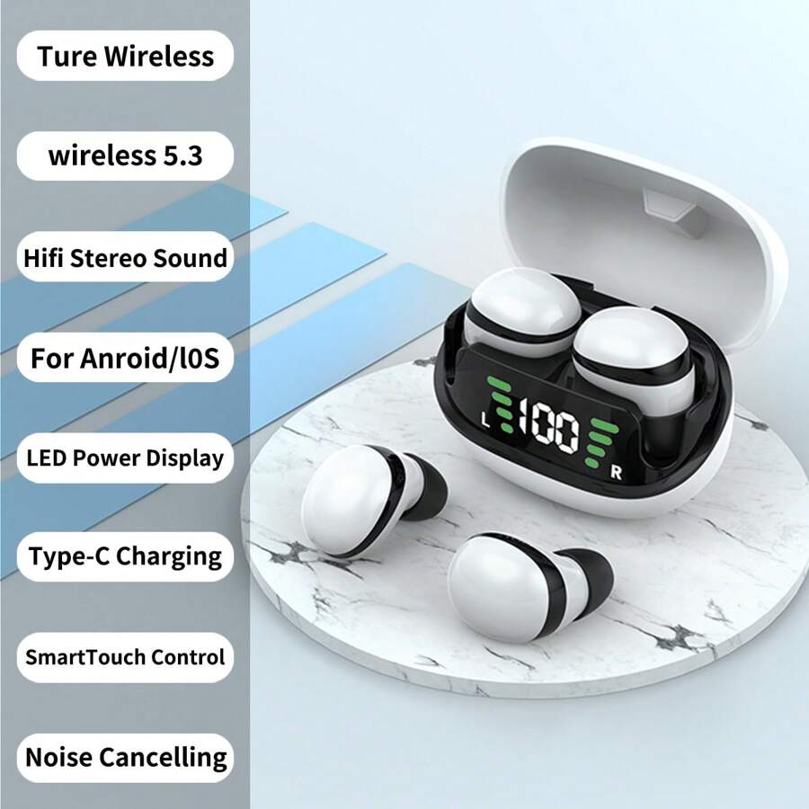 Mini Truly Wireless Earbuds, Invisible High-Quality Noise Cancelling ...