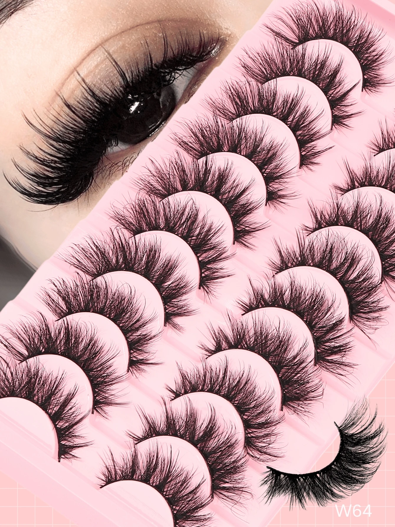 20pcs Natural Soft Black Knot Lash, Fox-Like Elongated Outer Corner ...