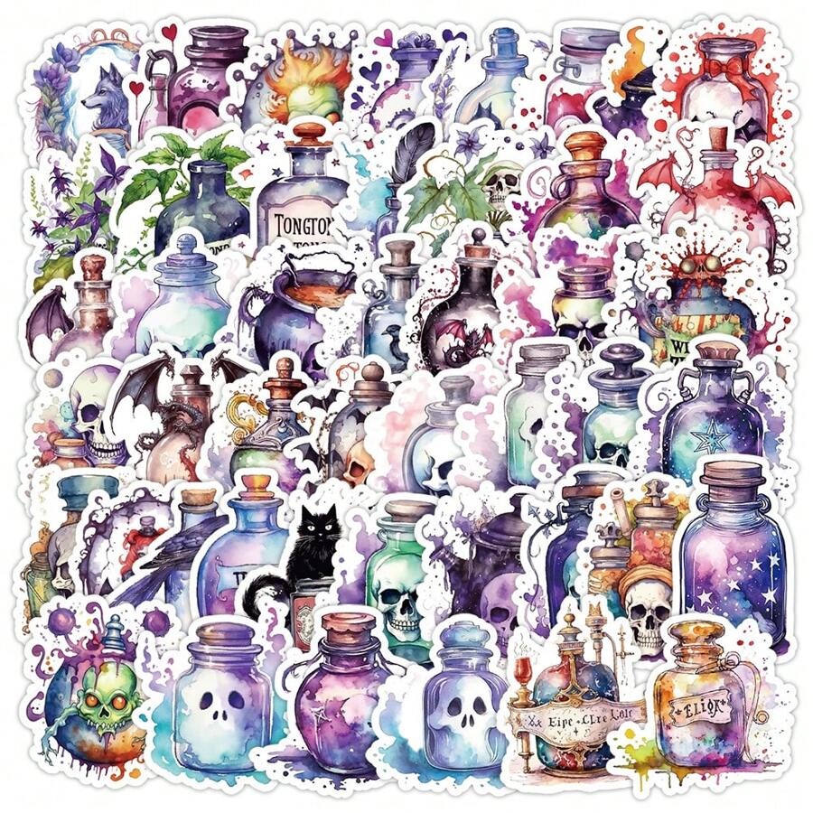 50PCS Magic Potion Stickers Vinyl Aesthetics Stickers, Decals ...