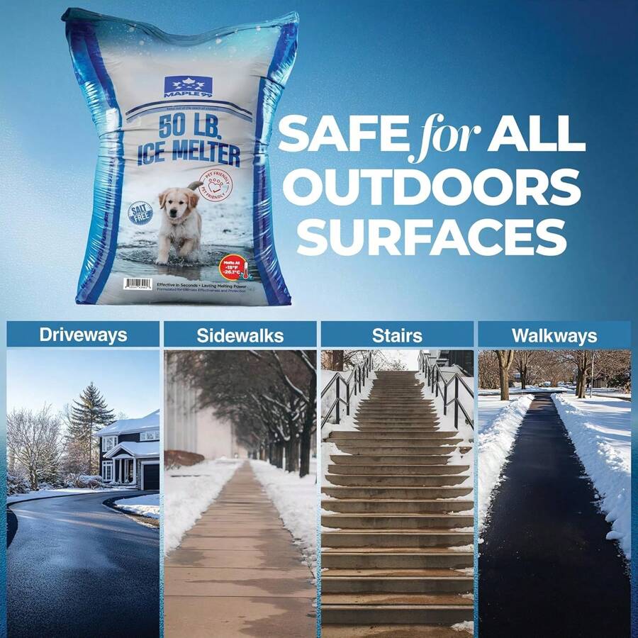 Pet Safe Ice Melt Safe For Concrete - 50 Lb Snow Salt Ice Melt Pet ...