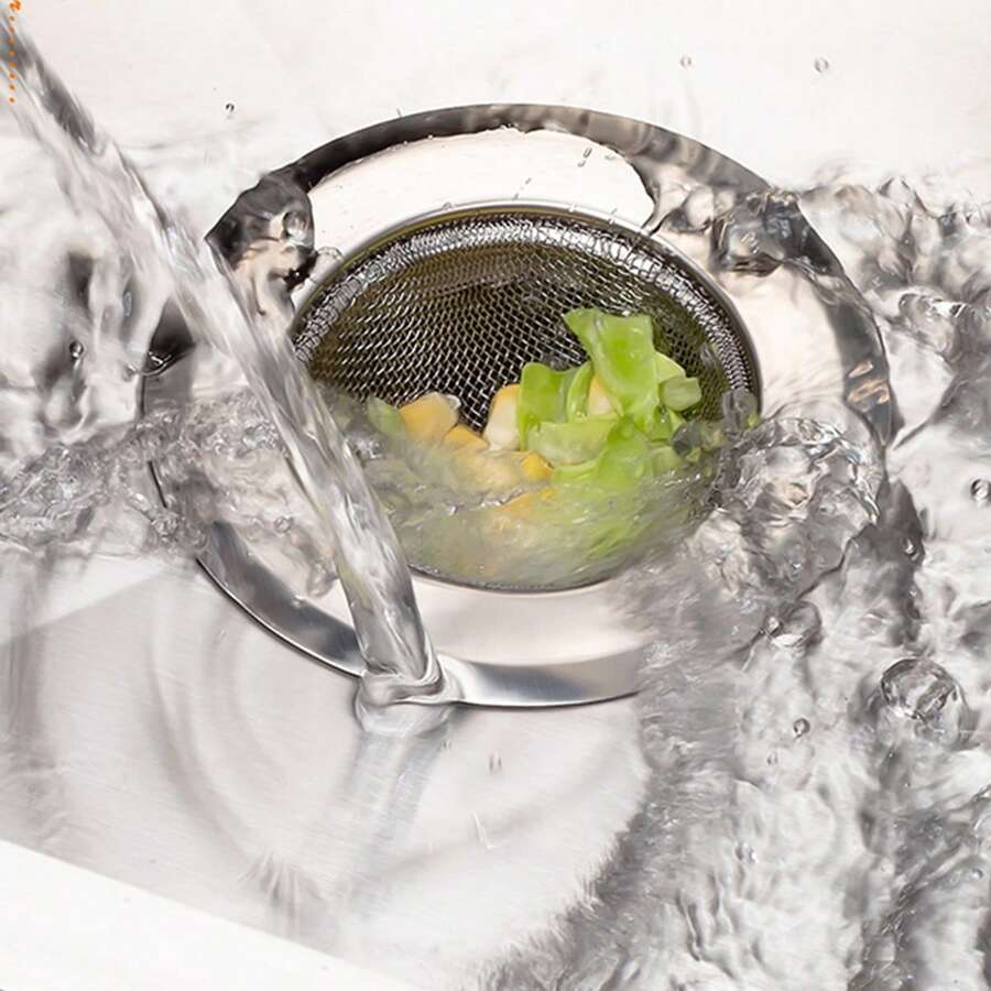 1pc New Kitchen Sink Strainer/Drain Basket Colander/Stainless Steel ...