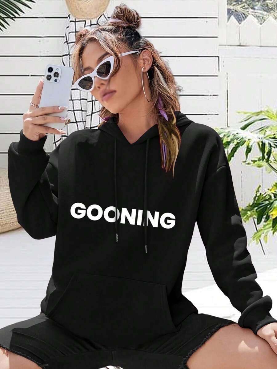 Gooning Big Size Women Hoodie Hoodies Brain Rot Diddy Goon Gyatt Meme ...