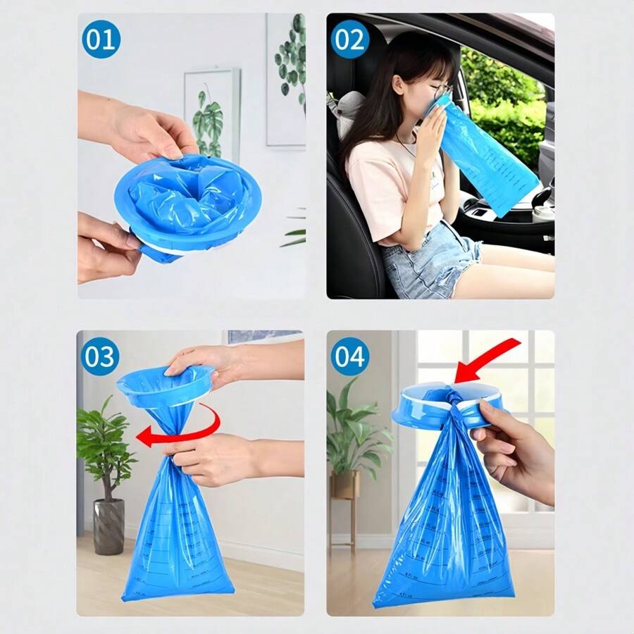 [Hospital-Grade Leakproof]15 Pack Motion Sickness Bags - Anti-Vomit ...