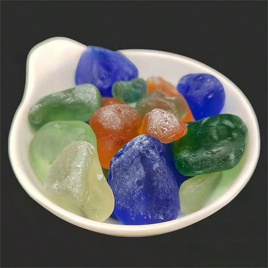200g Mixed Color Frosted Sea Glass, Archaeology Treasure Dig Sand ...