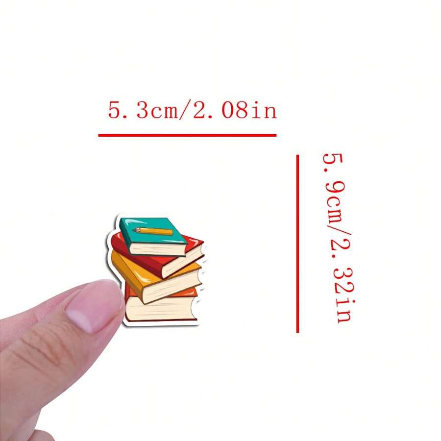50PCS Reading Books Stickers Vinyl Aesthetics Stickers Scrapbooking ...