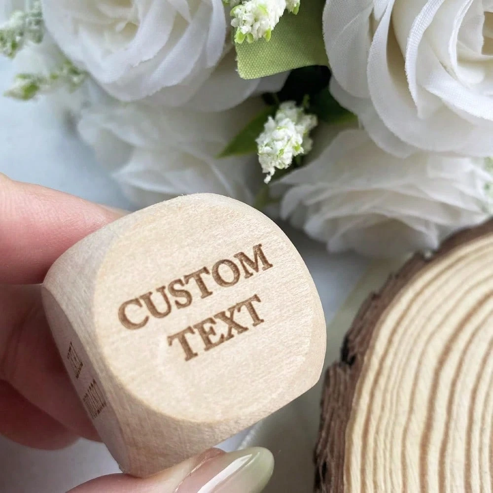 Custom Dice Personalized Wooden Date Night Dice Laser Engraved Decision ...
