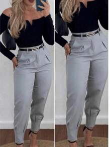WOMEN'S TAILORED PANTS, HIGH WAIST WITH ZIPPER, FORMAL LAUNCH, LUXURY ...
