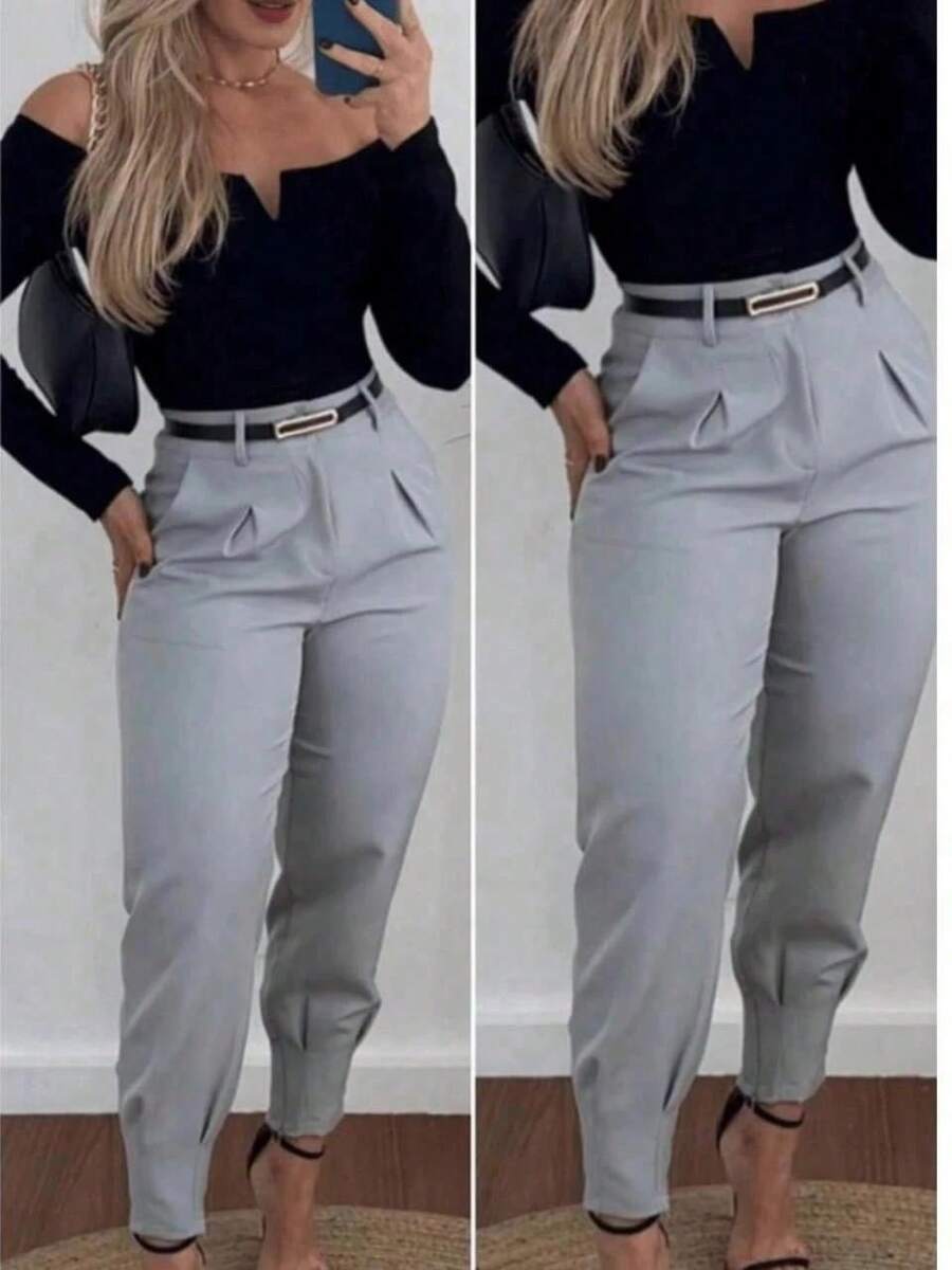 WOMEN'S TAILORED PANTS, HIGH WAIST WITH ZIPPER, FORMAL LAUNCH, LUXURY ...